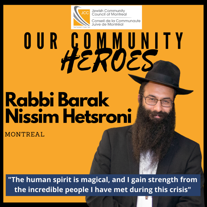 Our Community Heroes: Rabbi Barak Nissim Hetsroni | JCC Montreal
